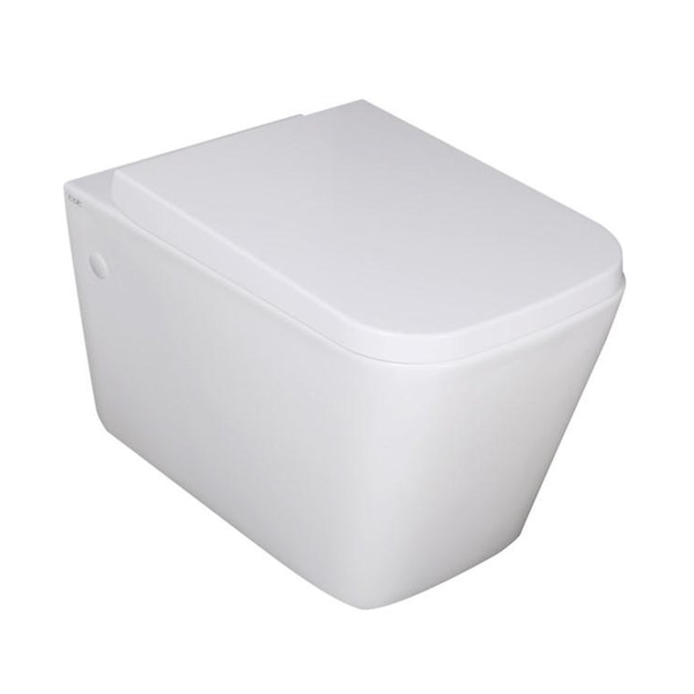 550*345*320mm Poseidon Qubist Gloss White Box Rim Wall Hung Pan | HD Reno