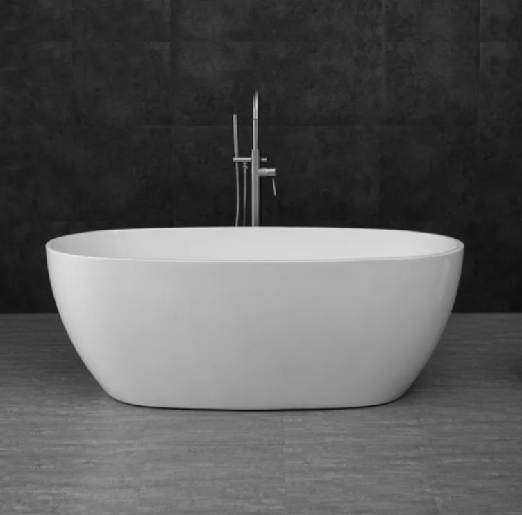 1500*800*575mm Vinny Egg Shape 1500 NF and Gloss White Freestanding Bathtub | HD Reno