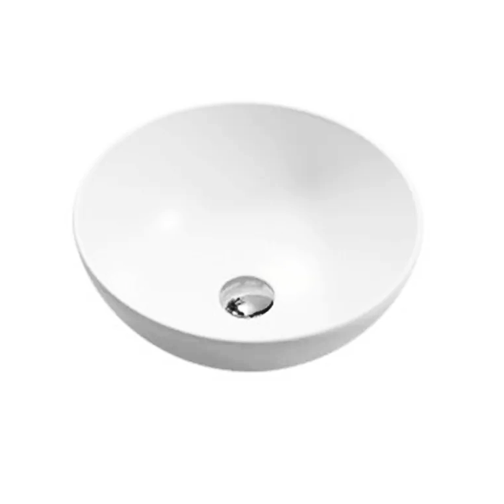 400*400*135mm Gloss White Ceramic Round Above Counter Basin | HD Reno